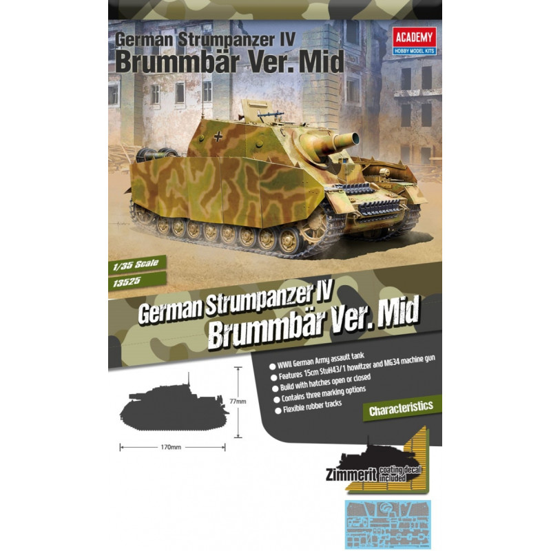 Academy 13525 Sturmpanzer IV Brummbär Ver. Mid - 1/35