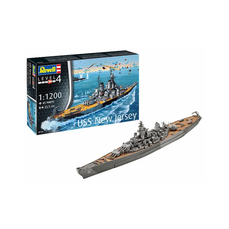 Revell 75183 Starter Kit 1/1200 Battleship USS New Jersey
