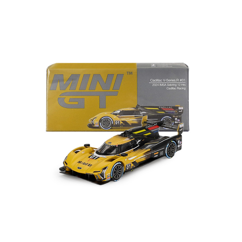 MINI GT 01004-L 1:64 CADILLAC V-SERIES.R #01 CADILLAC RACING SEBRING 12 ...